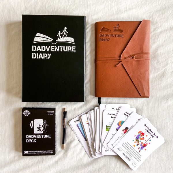 Dadventure Diary Gift Box Set with 50+ Activity Cards – Dad Certified®